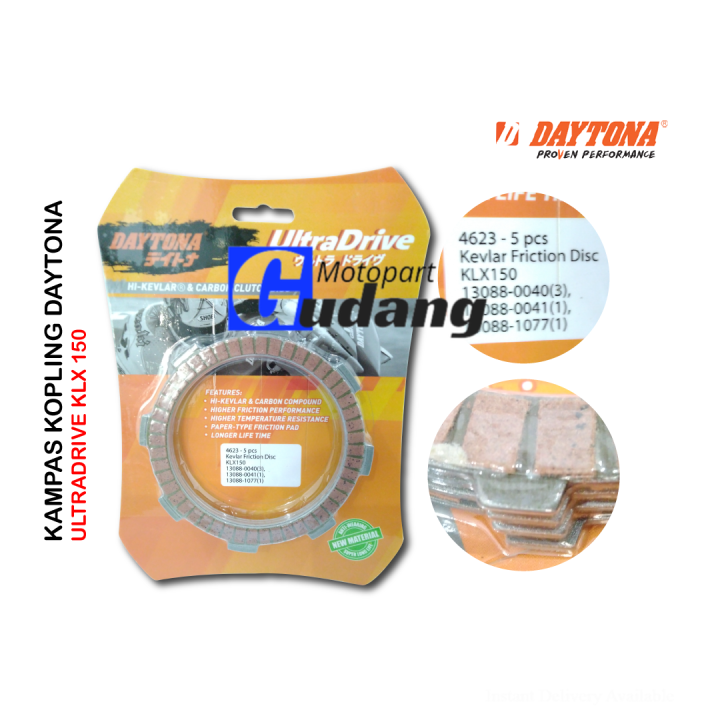Daytona Kampas Plat Kopling KLX 150 Series Clutch Racing Pad 5 Lembar | Lazada Indonesia