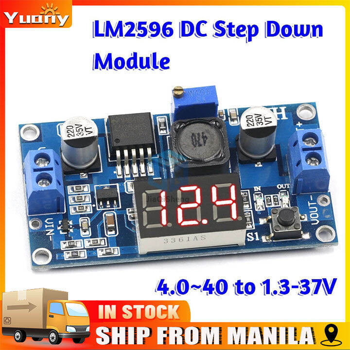 【Local delivery】 LM2596 DC-DC Buck Converter with 7 Segment Display | Lazada PH