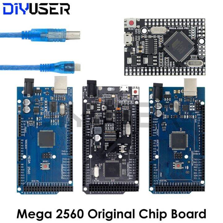MEGA2560 MEGA 2560 R3 (ATmega2560-16AU CH340G) บอร์ดพัฒนาบอร์ด AVR USB MEGA2560 สําหรับ arduino ...
