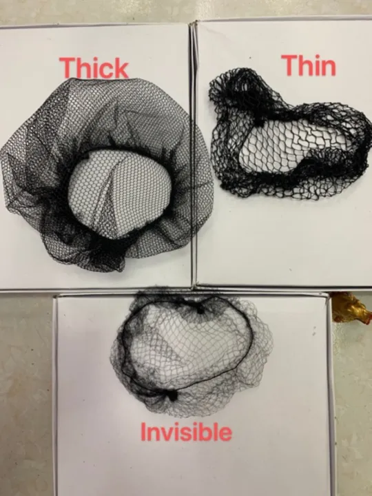 [12pcs]Hair net black hairnet thick&thin invisible ponynet | Lazada PH
