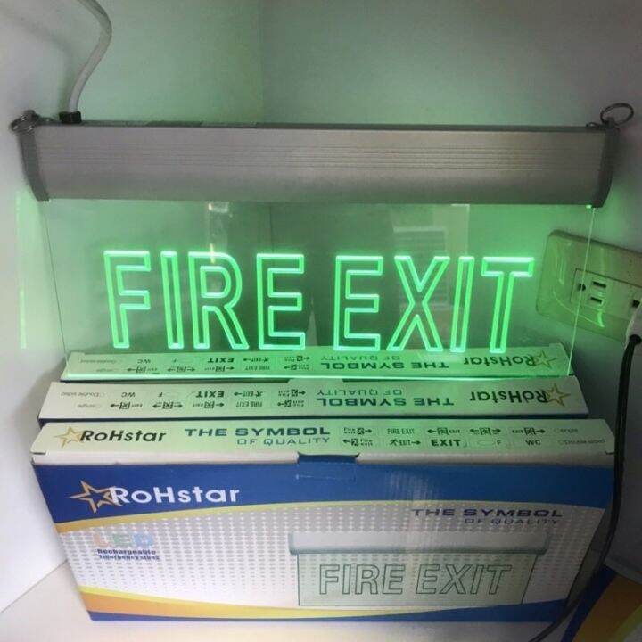 【COD Ready】 Rechargeable Exit Fire Exit emergency light Construction ...
