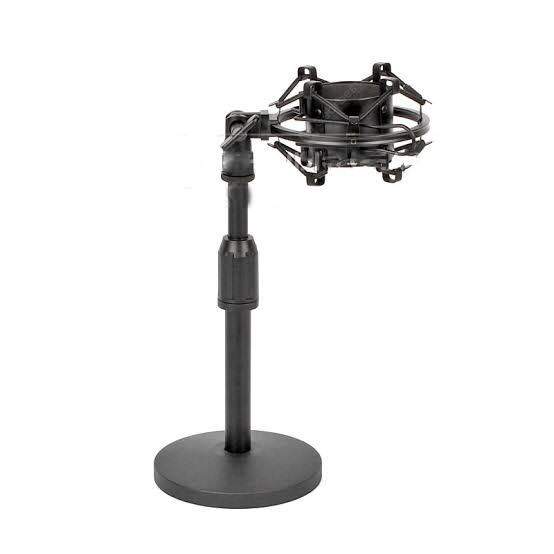 STAND MIC MEJA KAKI BULAT SHOCKMOUNT MICROPHONE CONDENSER ADJUSTABLE ...