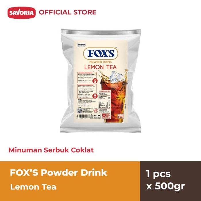 FOX'S Powder Drink Lemon Tea - Bubuk Minuman Teh Rasa Lemon 500g ...