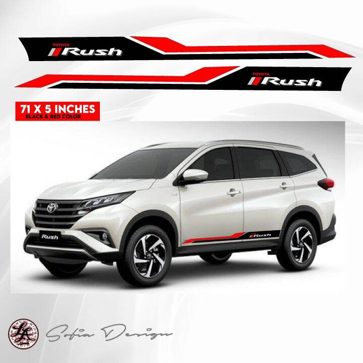 TOYOTA RUSH BODY STICKER / MACHINE CUT VINYL STICKER | Lazada PH