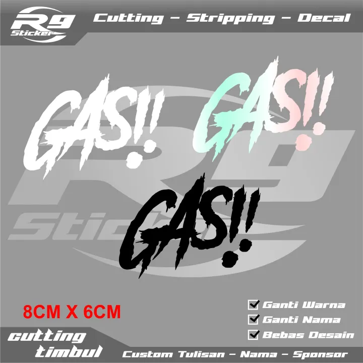 STICKER GAS - STICKER GAS!! - STICKER VIRAL - GRATIS DESAIN - BEBAS ...