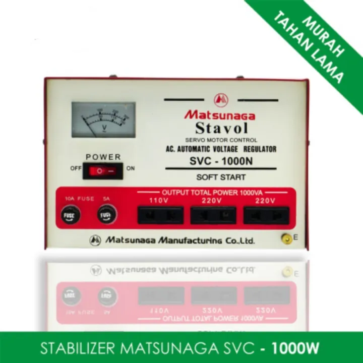Stabilizer Stavolt Matsunaga 1000watt 1000 Watt 1000 W 1000W SVC-1000N | Lazada Indonesia