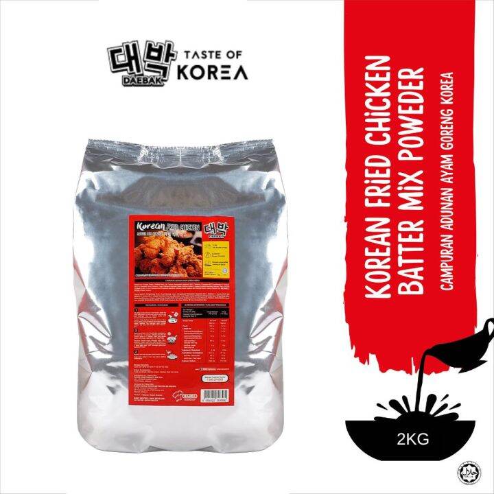 Daebak Korean Fried Chicken Batter Mix Powder 2KG - Mix for Fried ...
