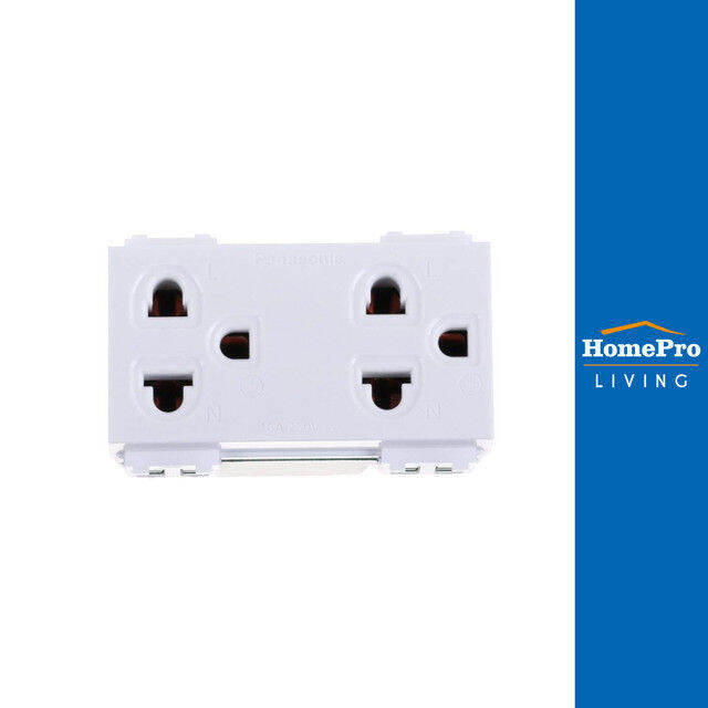 HomePro เต้ารับคู่ 3 ขา มีกราวด์ WEG 15929 แบรนด์ PANASONIC | Lazada.co.th