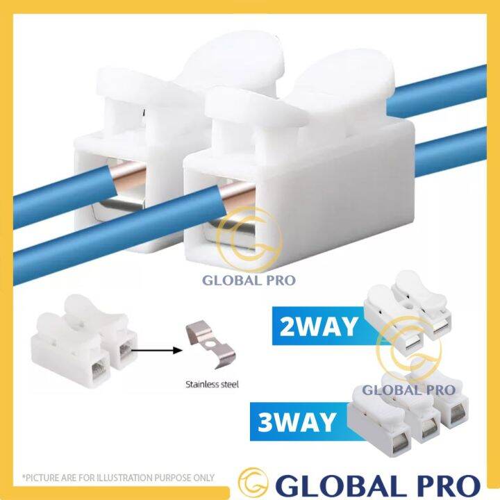 Push Connectors Clip Electrical Cable Clamp Terminal Block Connector ...