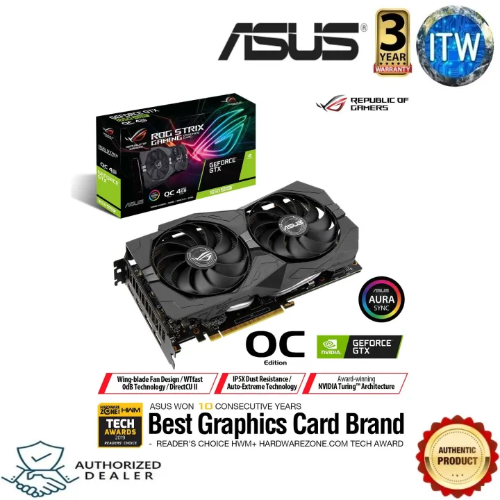 ASUS ROG Strix GeForce GTX 1650 SUPER OC Edition 4GB GDDR6 Graphics ...