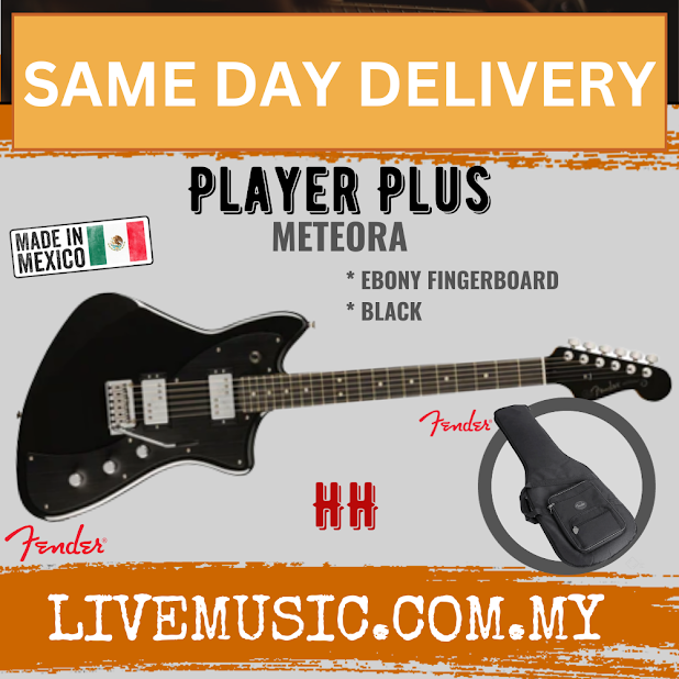Fender Limited Edition Player Plus Meteora Electric Guitar, Ebony FB ...