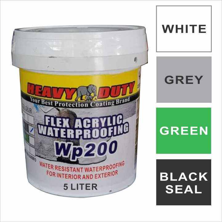 5L ( WP200 ) waterproofing acrylic ( Heavy Duty Brand Paint ) WP 200 ...