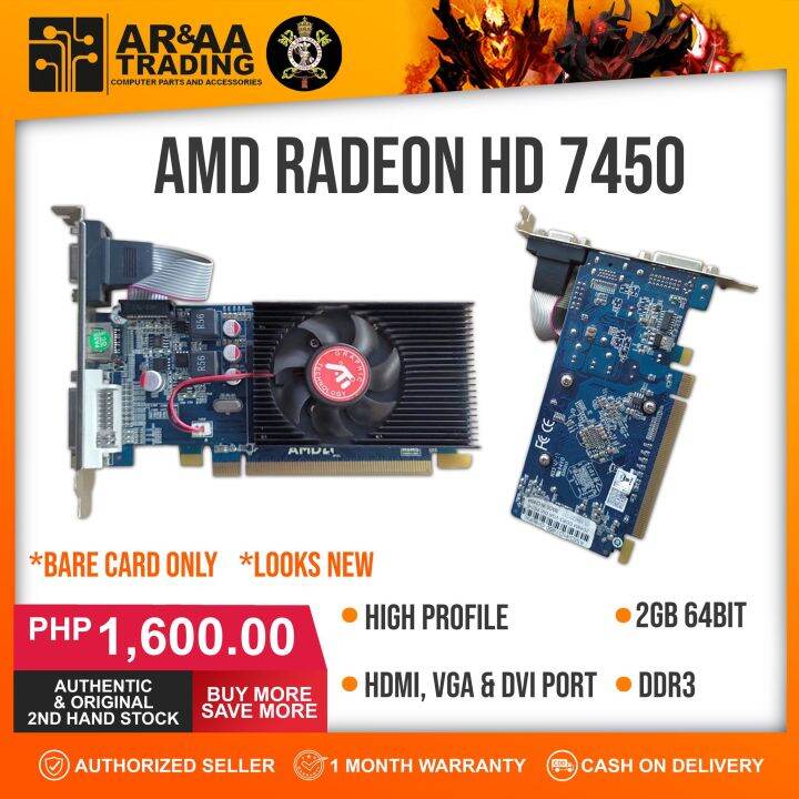 Video Card AMD Radeon HD 7450 2gb 64bit DDR3 | Lazada PH