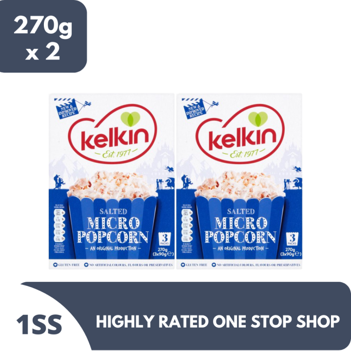 Kelkin Micro Popcorn Salted 270g x 2 | Lazada PH