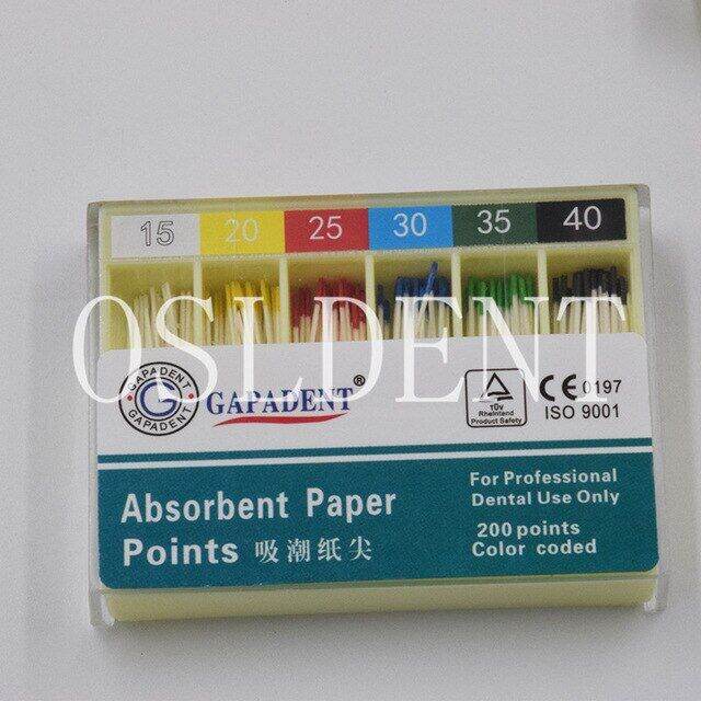 200Pcs/Pack #15-#40 7 Style Optional Dental Gutta Percha Absorbent ...