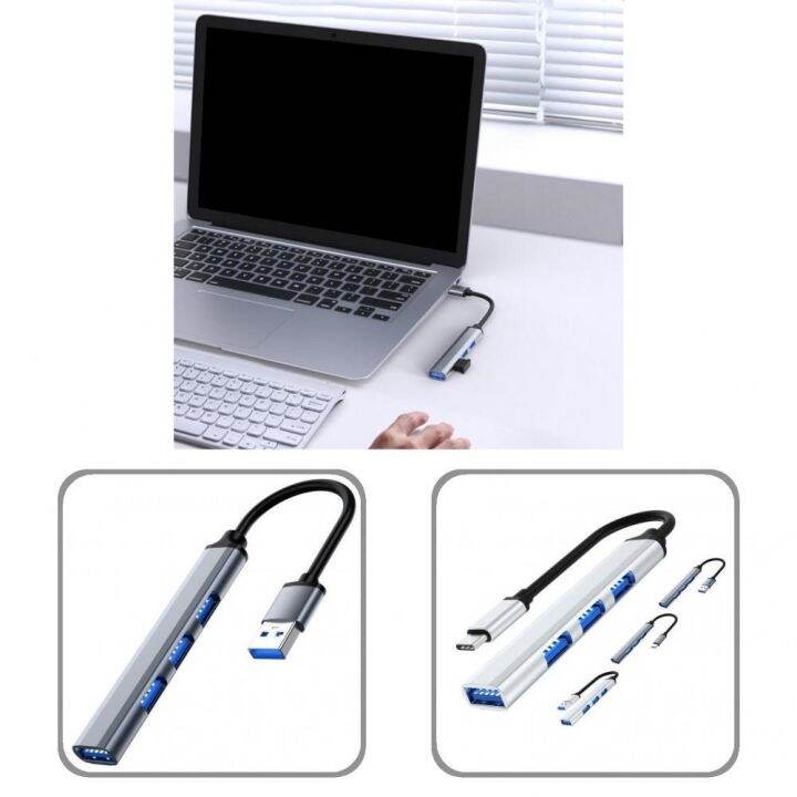 Adapter Hub Innovative 4 Ports Type-c USB Monitor Hub Adapter Mini ...