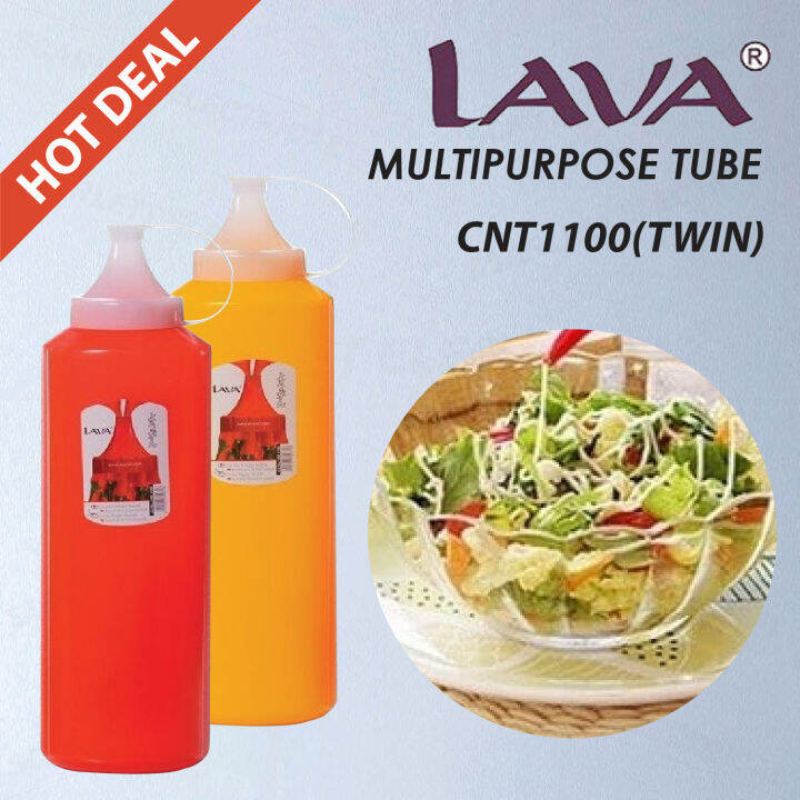 Lava Sauce Squeezer Multipurpose Tube Sauce Bottle Container Roti Jala ...