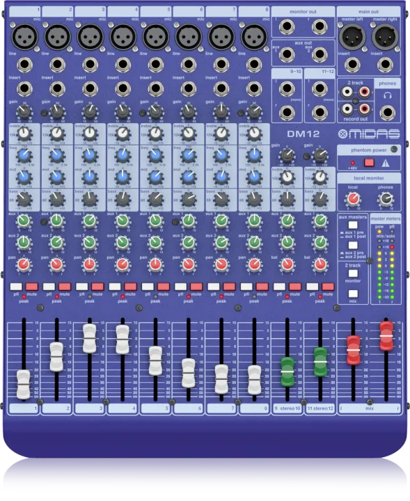 MIDAS DM12 มิกเซอร์อะนาล็อค (สินค้าใหม่แกะกล่อง ประกันศูนย์ไทย ...
