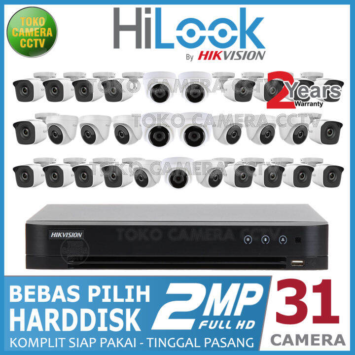 PAKET CCTV HILOOK 2MP 32 CHANNEL 31CAMERA | Lazada Indonesia