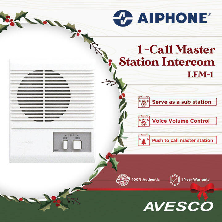 1-Call Master Station Intercom| LEM-1 | Aiphone | Avesco | Lazada PH