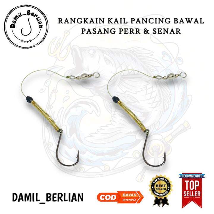 RANGKAIAN KAIL PANCING BAWAL PASANG PERR DAN SENAR DAMIL BERLIAN ...