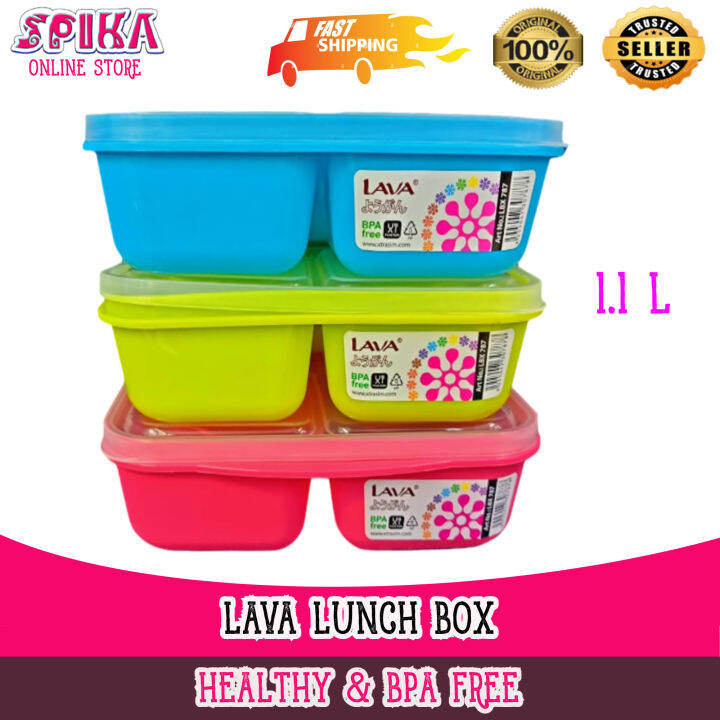 LAVA LUNCH BOX 1.1L (RENDOM COLOUR) | Lazada