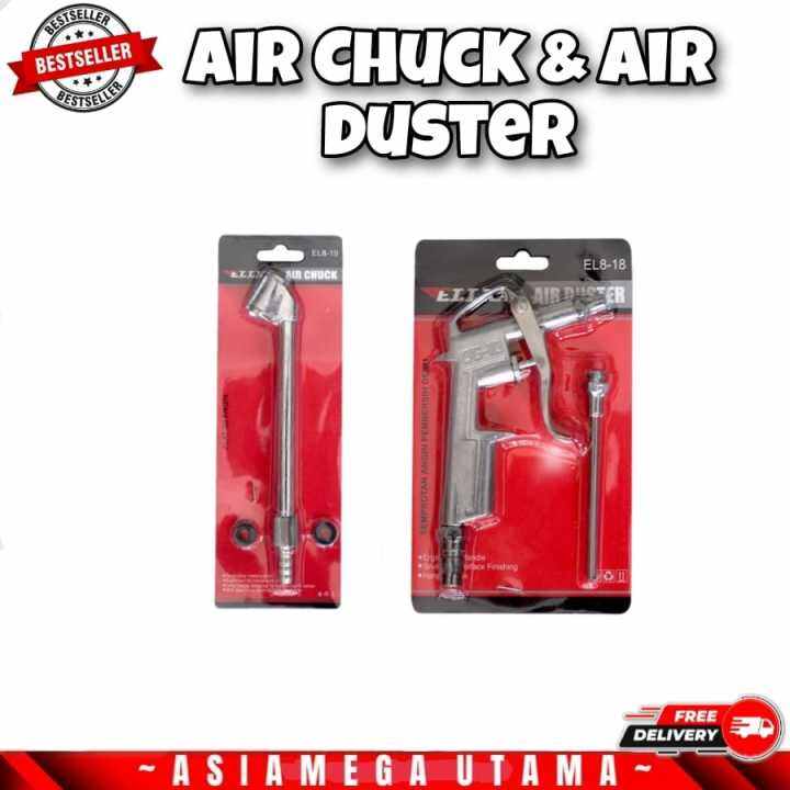 PROMO 2 ITEM ELLKA AIR CHUCK DAN AIR DUSTER ALAT PENGISI ANGIN POMPA BAN DAN ALAT PENYEMPROT ...