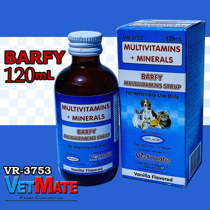 Barfy Multivitamins and Minerals Syrup for Pets(Vanilla Flavor)-120ml ... Barfy Multivitamins and Minerals Syrup for Pets(Vanilla Flavor)-120ml ...