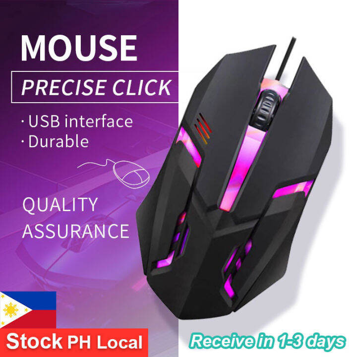 [PH Local Stock] USB Wired Gaming Mouse High configuration 7 Colours ...