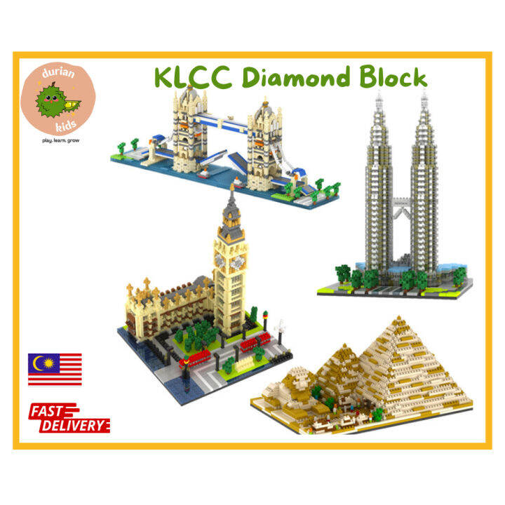 KLCC building Block/ 2351 pcs Petronas Twins Towers Diamond Blocks ...