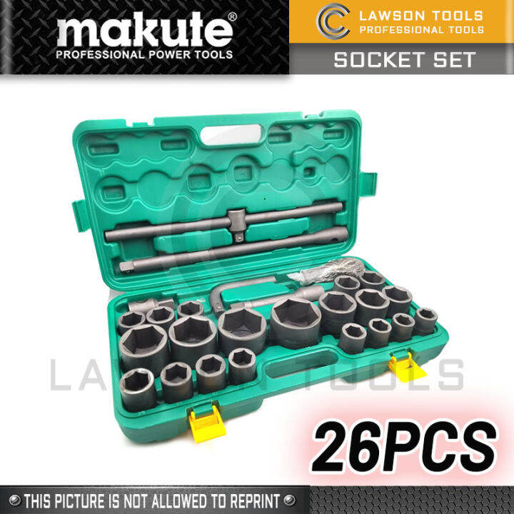 Lawson Makute 26Pcs Socket Set Heavy Duty 1'' 3/4'' Dr | Lazada PH