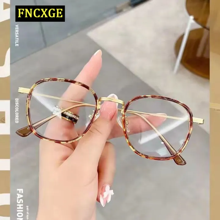 FNCXGE แว่นตาสายตาสั้น 0.0 ถึง -6.0 แฟชั่น สไตล์เกาหลี สำหรับบุรุษและสตรี กรองแสงสีฟ้า แว่นทรง ...