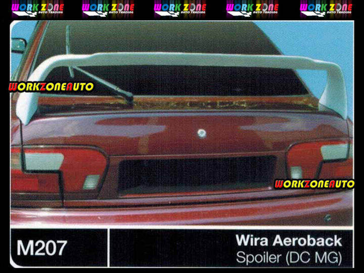 M207 Proton Wira Aeroback Fiber Spoiler With Logo (DC Mugen) Body kit ...