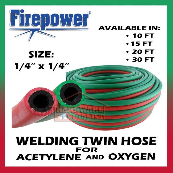 （New product） Firepower Welding Twin Hose For Acetylene and Oxygen 1/4 ...