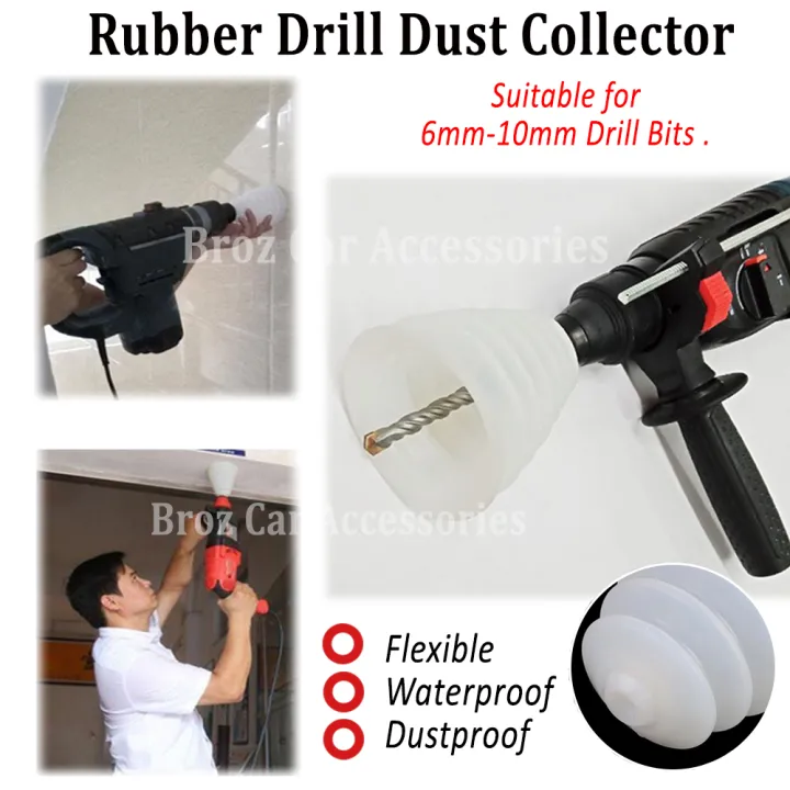 White Black Rubber Drill Dust Collector Dustproof Hammer Drill Power ...