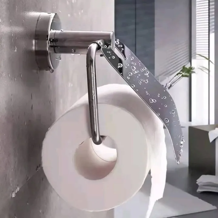 Black/Stainless Steel SUS304 Suction Toilet Tissue Paper Holder ...