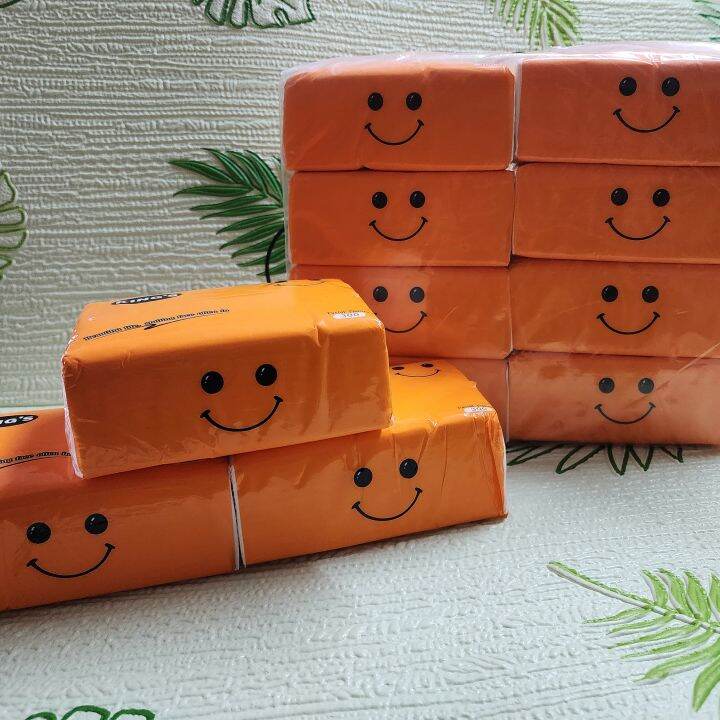 300 pieces of smiling face wood grain scented facial tissue disposable ...