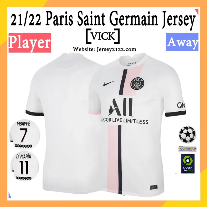 PSG ปารีส แซงต์-แชร์กแมง เจอร์ซีย์ผู้เล่น 21/22 Player รุ่นเกรด: AAA ฟุตบอลชาย Jersey PSG เสื้อ ...