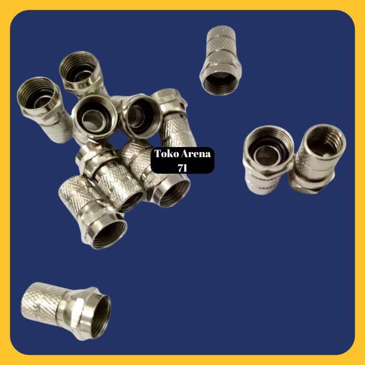 Drat f 5c Connector rg6 rg 6 karet Jack Konektor Antena TV F Besi ...