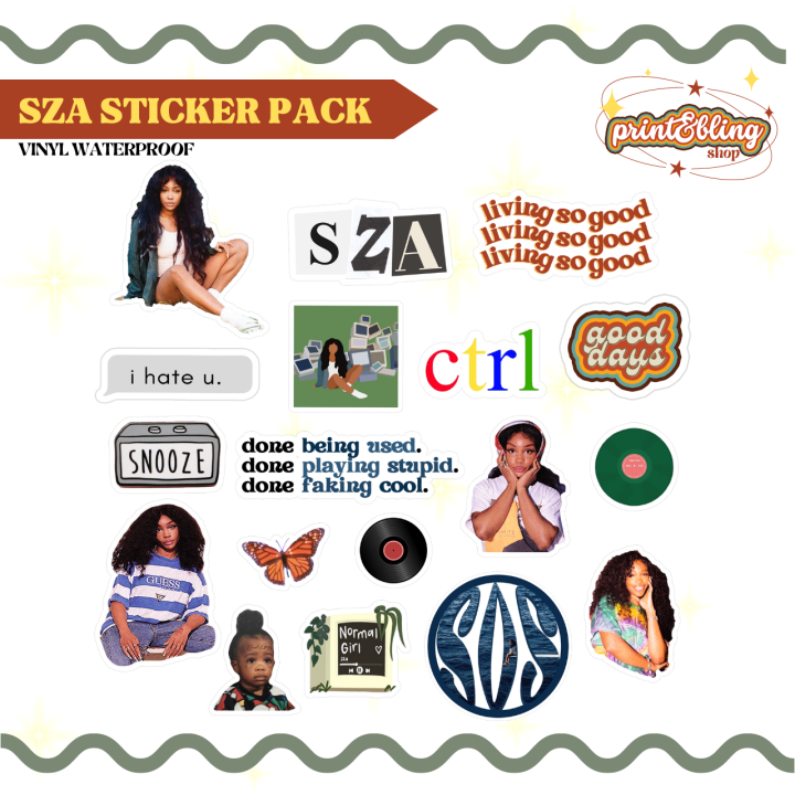 [NEW] SZA Solána Imani Rowe Album CTRL/SOS Waterproof Vinyl Sticker ...