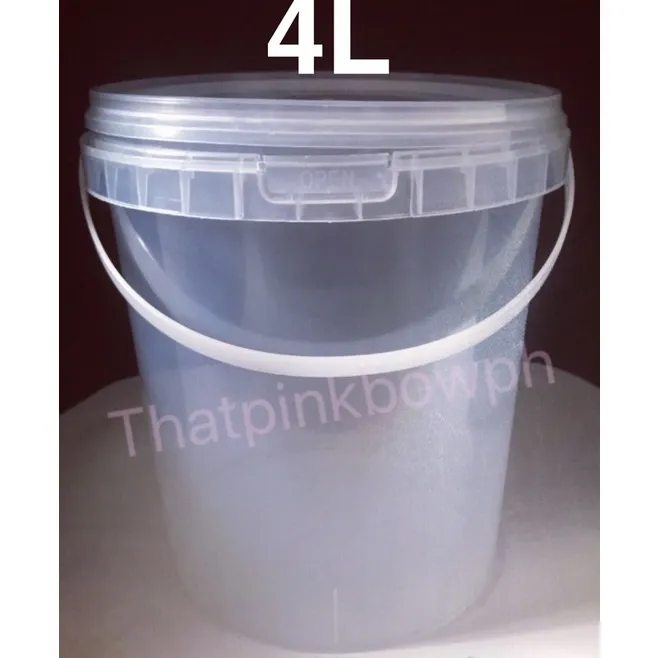 3 pcs 4L Plastic Bucket Container | Lazada PH