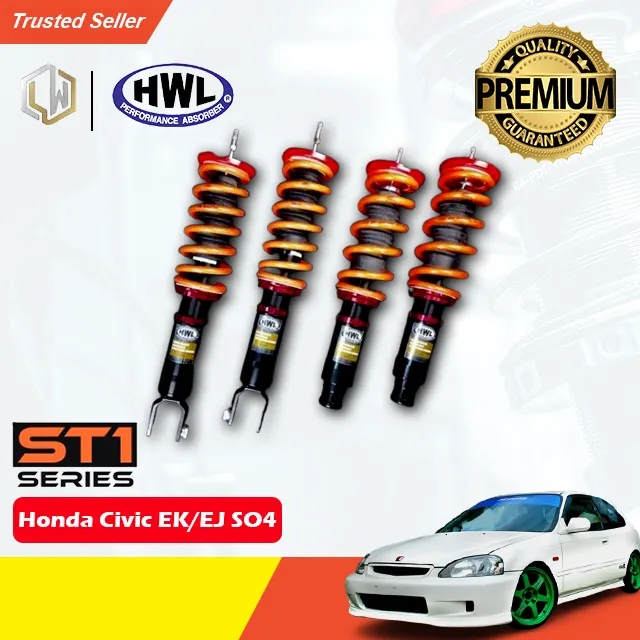 Honda Civic EK / EJ SO4 (1996-2000) - HWL ST1 Hilow Softhard Adjustable Suspension 15 Steps | Lazada