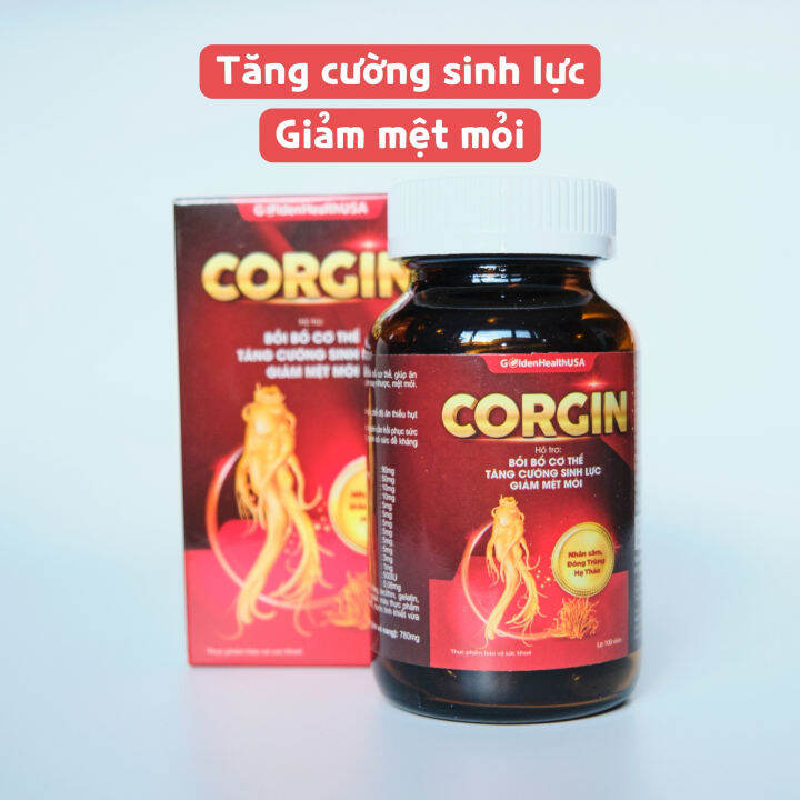 Viên Uống Tăng Cường Sinh Lực Nam CORGIN, Nhâm Sâm, Đông Trùng Hạ Thảo ...