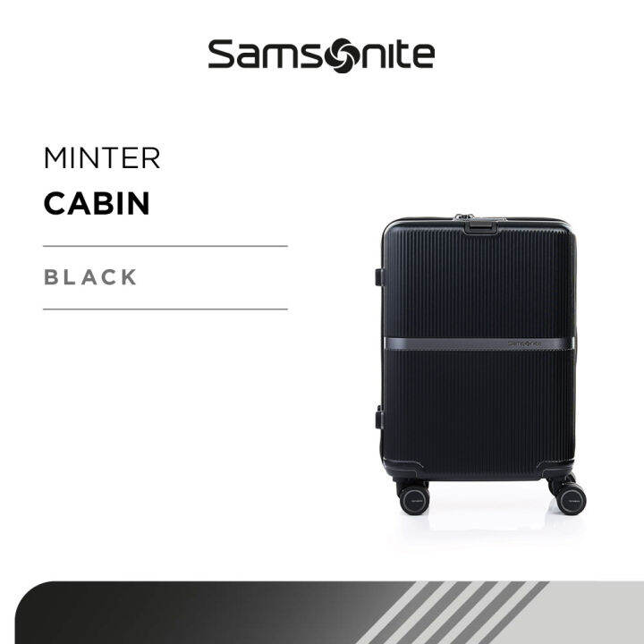 Samsonite Koper Hardcase Minter Spinner Cabin 20 Inch - Black | Lazada ...