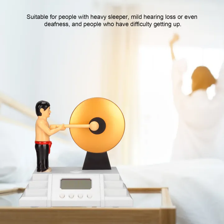 Alarm Clock Digital Alarm Clock with Gong Stick Supports Screen ...