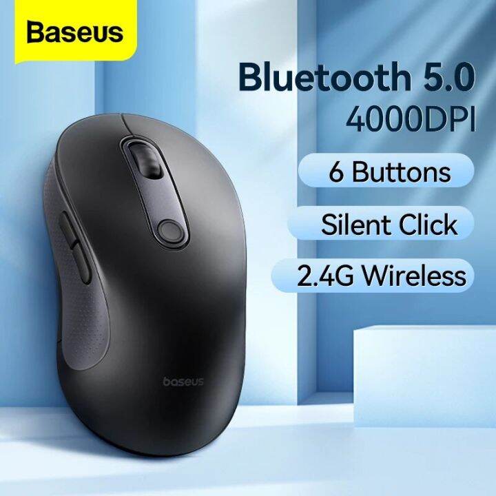 Baseus Wireless Mouse Bluetooth 2.4G Ergonomic Silent Mute Gaming Mouse ...