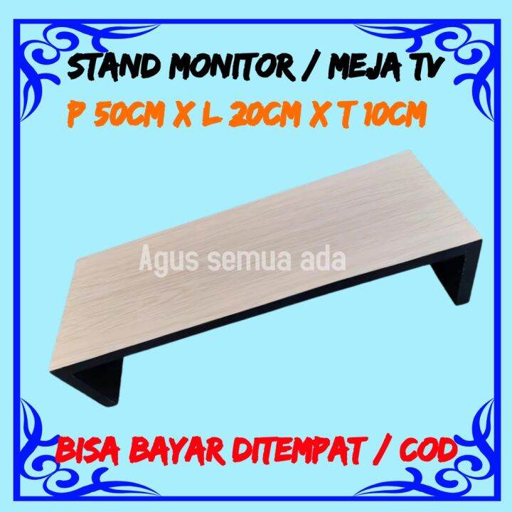 Meja Tv Stand Penyangga Tatakan Dudukan Holder Laptop Rak Monitor Kayu ...