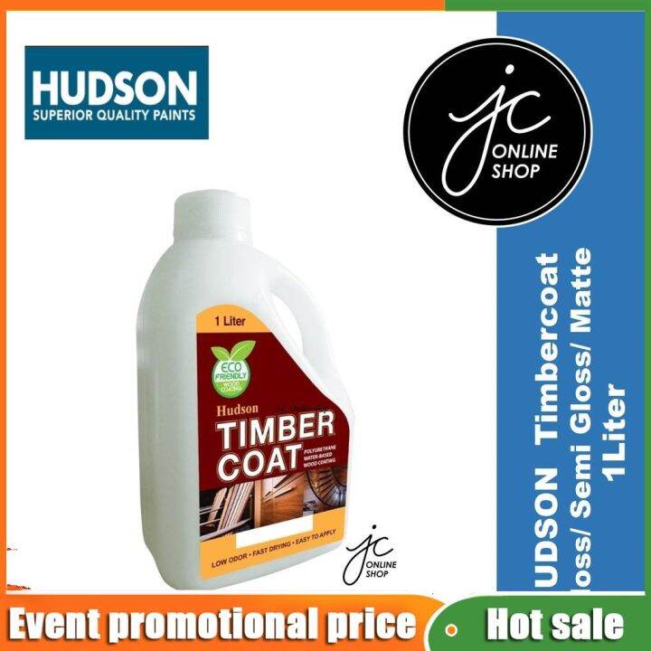 Hudson Timber Coat Polyurethane Water Based Wood Coating 1L ( Gloss ...