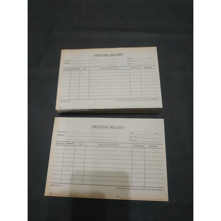 Delivery Receipt Horizontal with Duplicate (10 pads) (NOT CARBONIZED ...