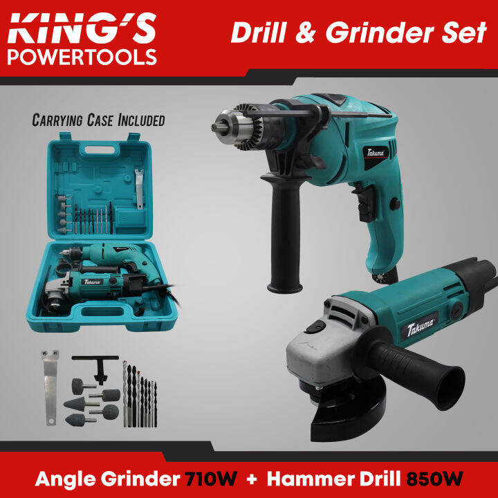2in1 Takuma Hp6013 Impact Drill Takuma Mt954 Angle Grinder Lazada Ph